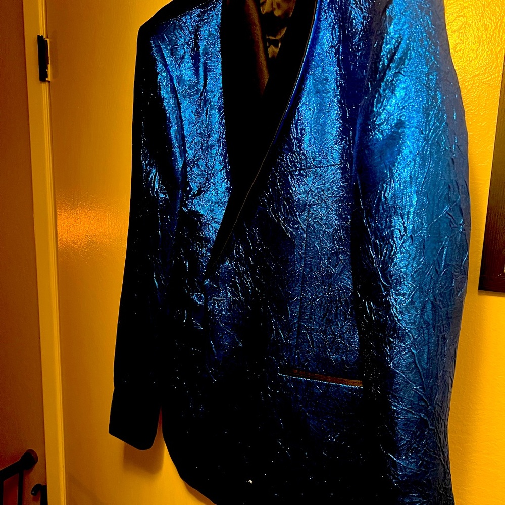 Royal Blue Metallic Jacket, Wore One Time. Fancy Dinn… - Gem